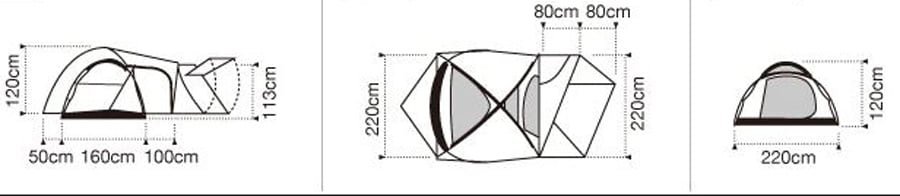 Snow Peak Amenity Dome Tents, Bivvys & Extensions