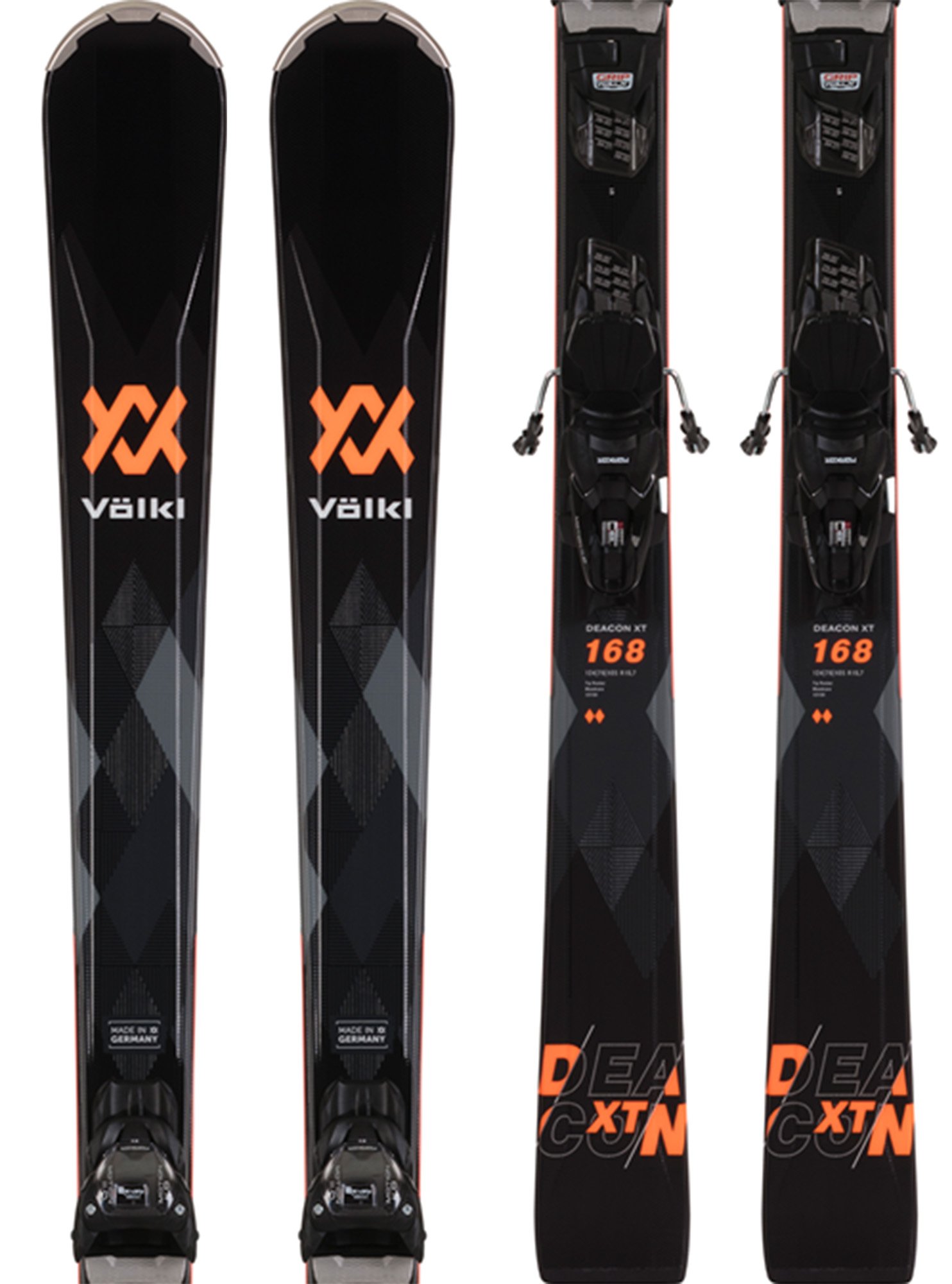 Volkl Deacon XT + VMotion 10 GripWalk Black Skis 2023